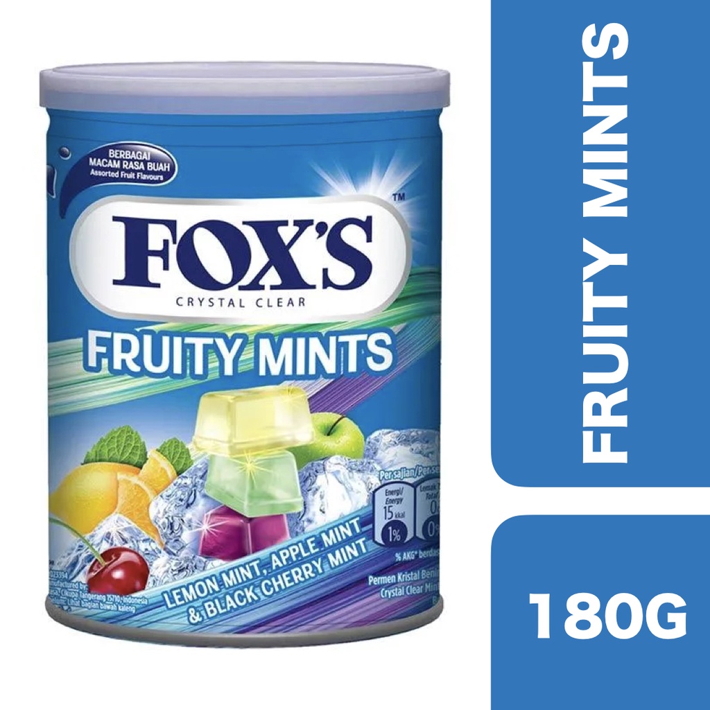 Fox's Fruity Mints Crystal Clear Candy 180g ++ ฟ็อกซ์ ฟรุ๊ตตี้ มินต์ ...