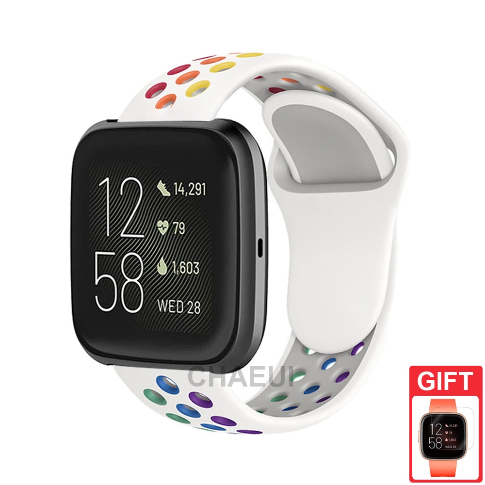 สายคล้องนาฬิกาข้อมือซิลิโคนสําหรับ Fitbit Versa 2 / Versa / Versa Lite ...