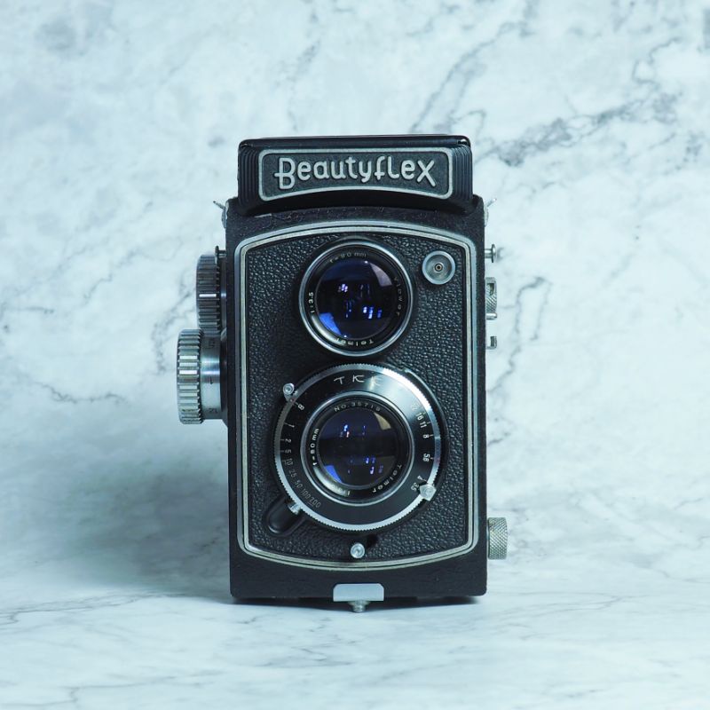 กล้องฟิล์ม TLR Beautyflex ทำงานเต็มระบบ สภาพสวยมากๆ เลนส์ใส ช่องมอง ...