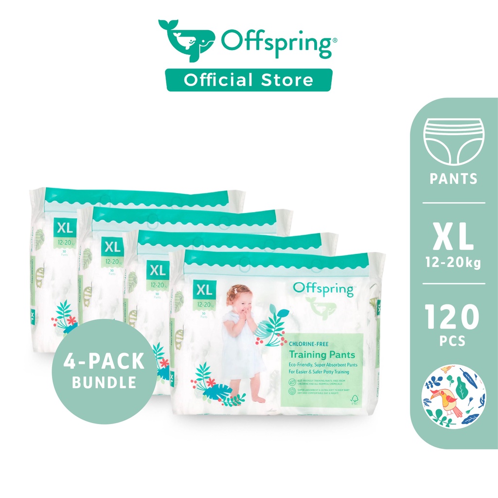 Offspring Fashion Pants แบบกางเกง ไซส์ XL 120 ชิ้น (30x4 แพ็ค) ผ้าอ้อม ...