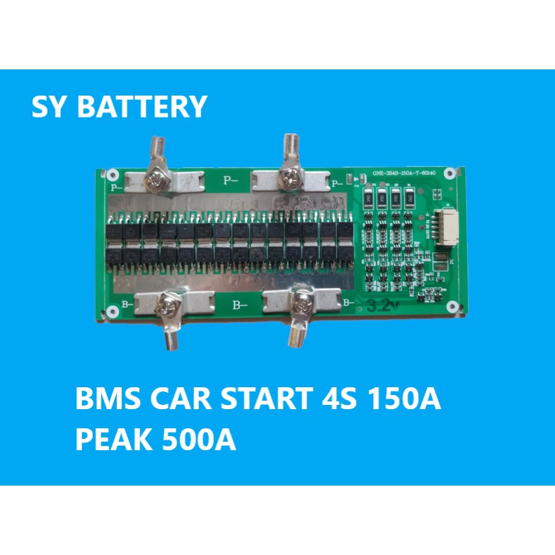 BMS 4S 12V 100A-150A แบตเตอรี่ลิเธียมฟอสเฟต สำหรับสตาร์ทรถยนต์ Peak ...