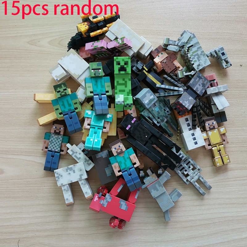 บล็อกตัวต่อ รูป Minecraft Creeper Steve green JJ หลากสีสัน ของเล่นเสริม ...
