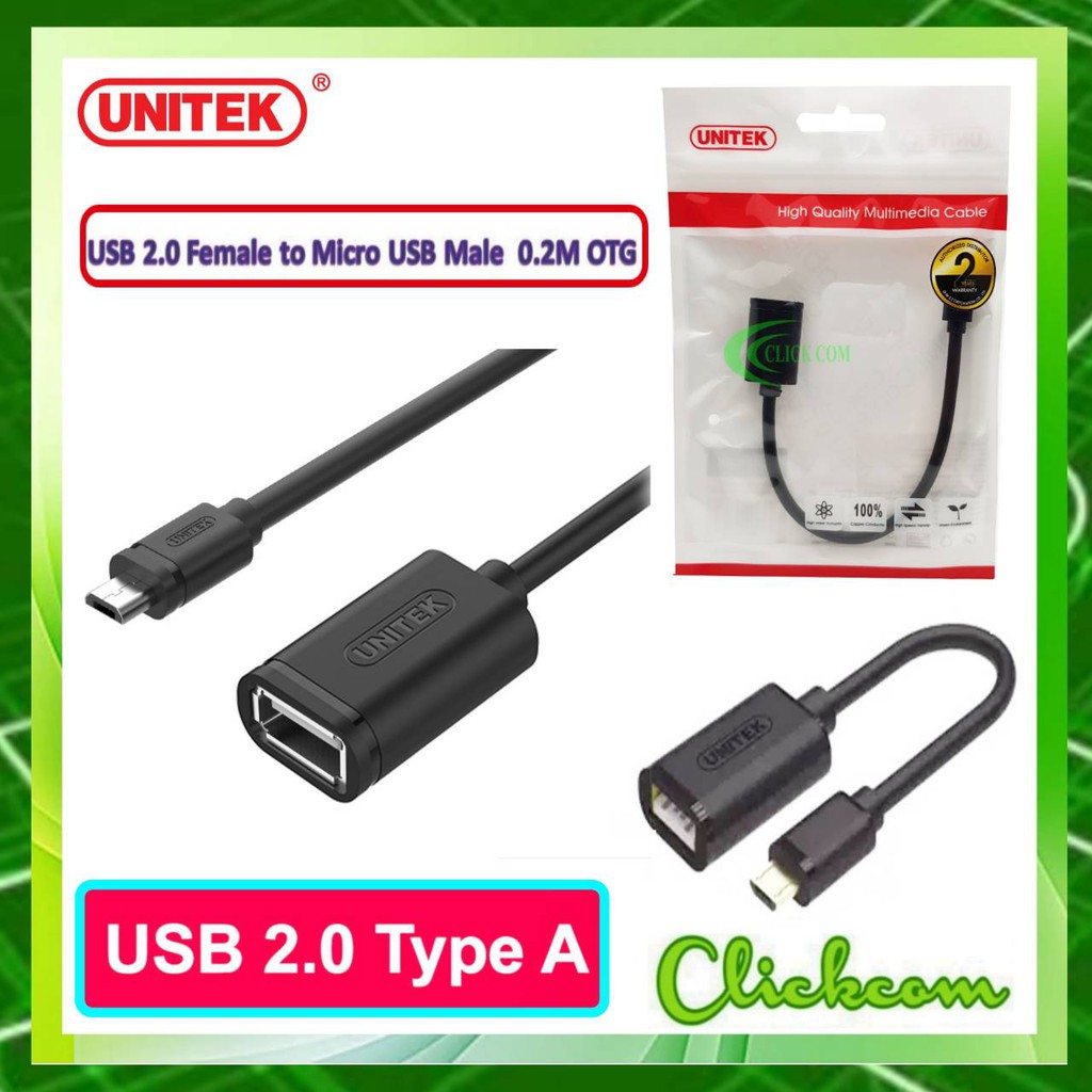 Unitek USB 2.0 Micro USB Male to USB A Female OTG Cable Y-C438GBK ...