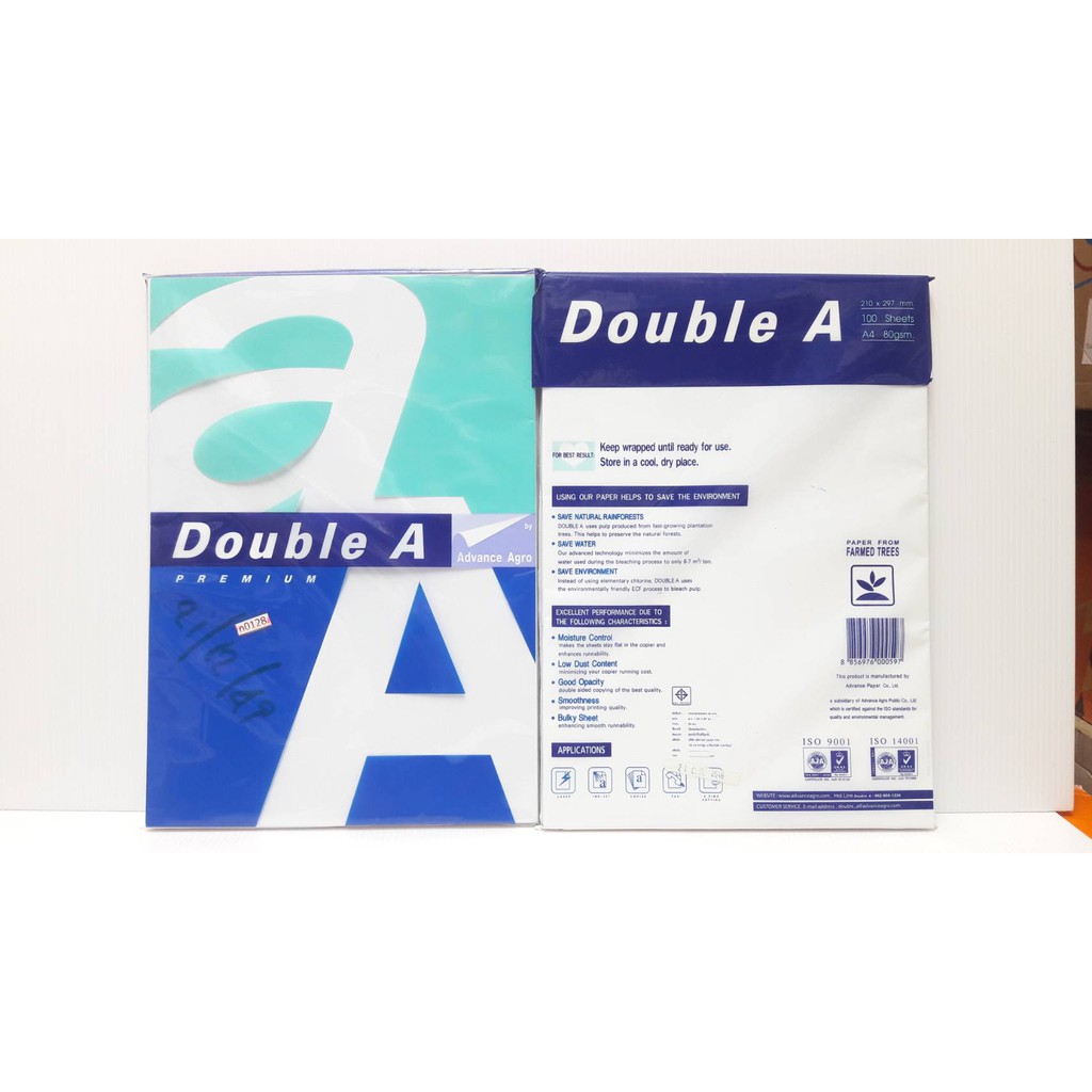 กระดาษ A4 > Double A > 80g. > 100 แผ่น | Shopee Thailand