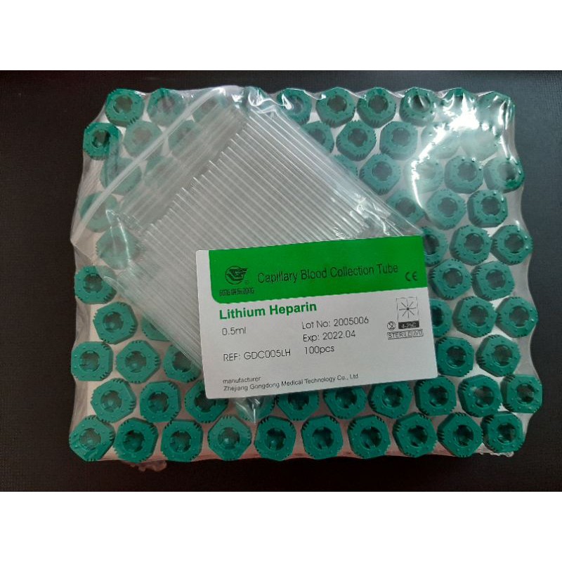 LITHIUM HEPARIN 0.5 ML. WITH CAPILARY 100 หลอด | Shopee Thailand