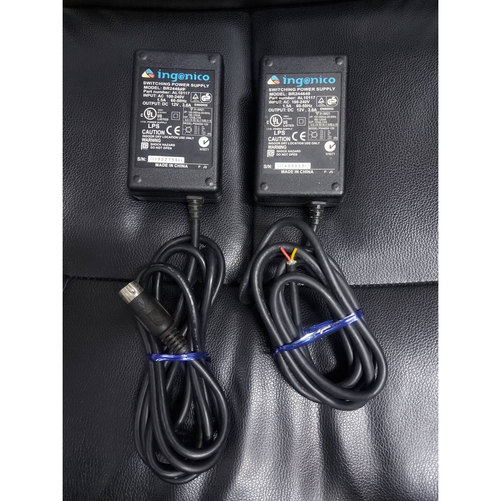 อแดปเตอร์ Ingenico switching power supplyไฟเข้า100-240V 1.5A ออก12V 3 ...