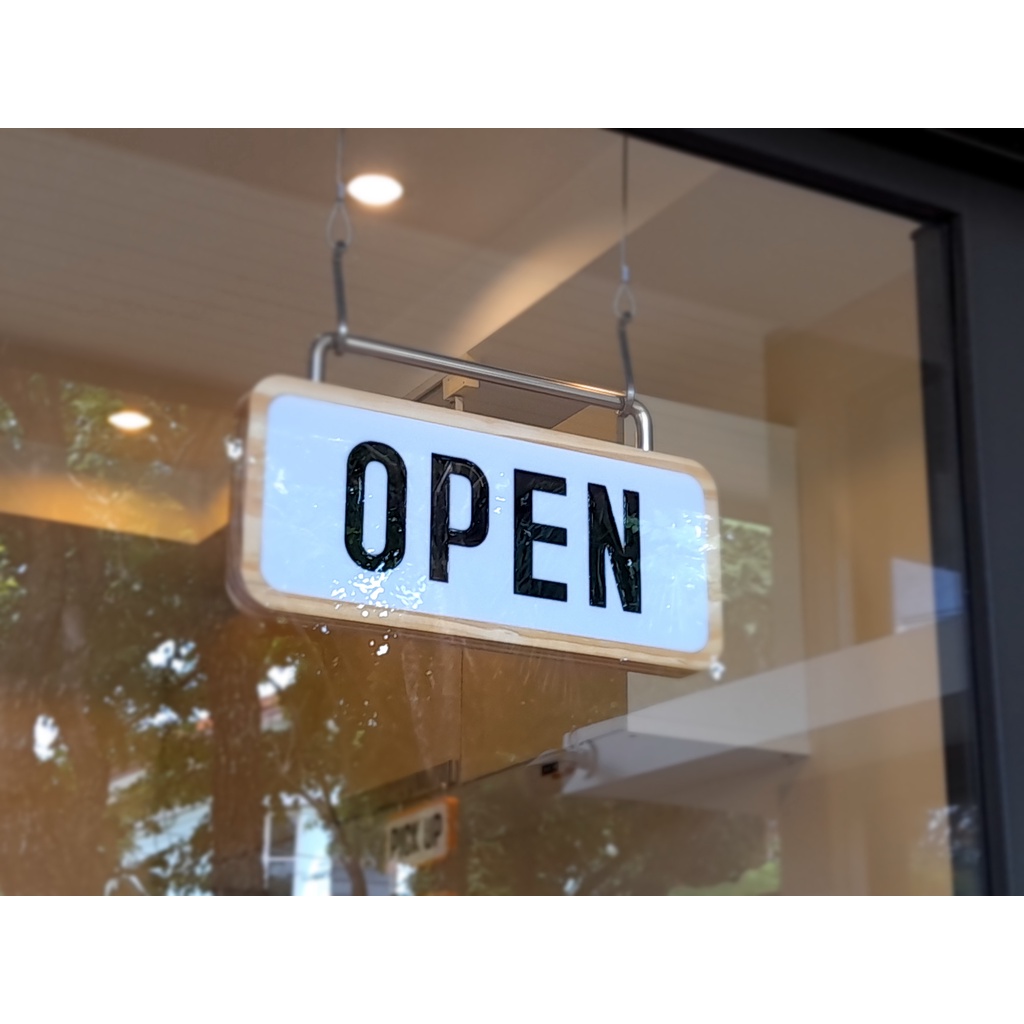 Premium ป้าย เปิดปิด OPEN - CLOSE แบบ 2 หน้า ป้าย อะคริลิค กรอบไม้ทั้ง ...