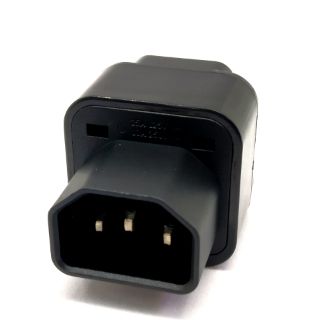 ADAPTER UPS/หัวแปลง ปลั๊กups IEC to 3 PIN ปลั๊กAPC แบบ 2รูเสียบ สีดำ ...
