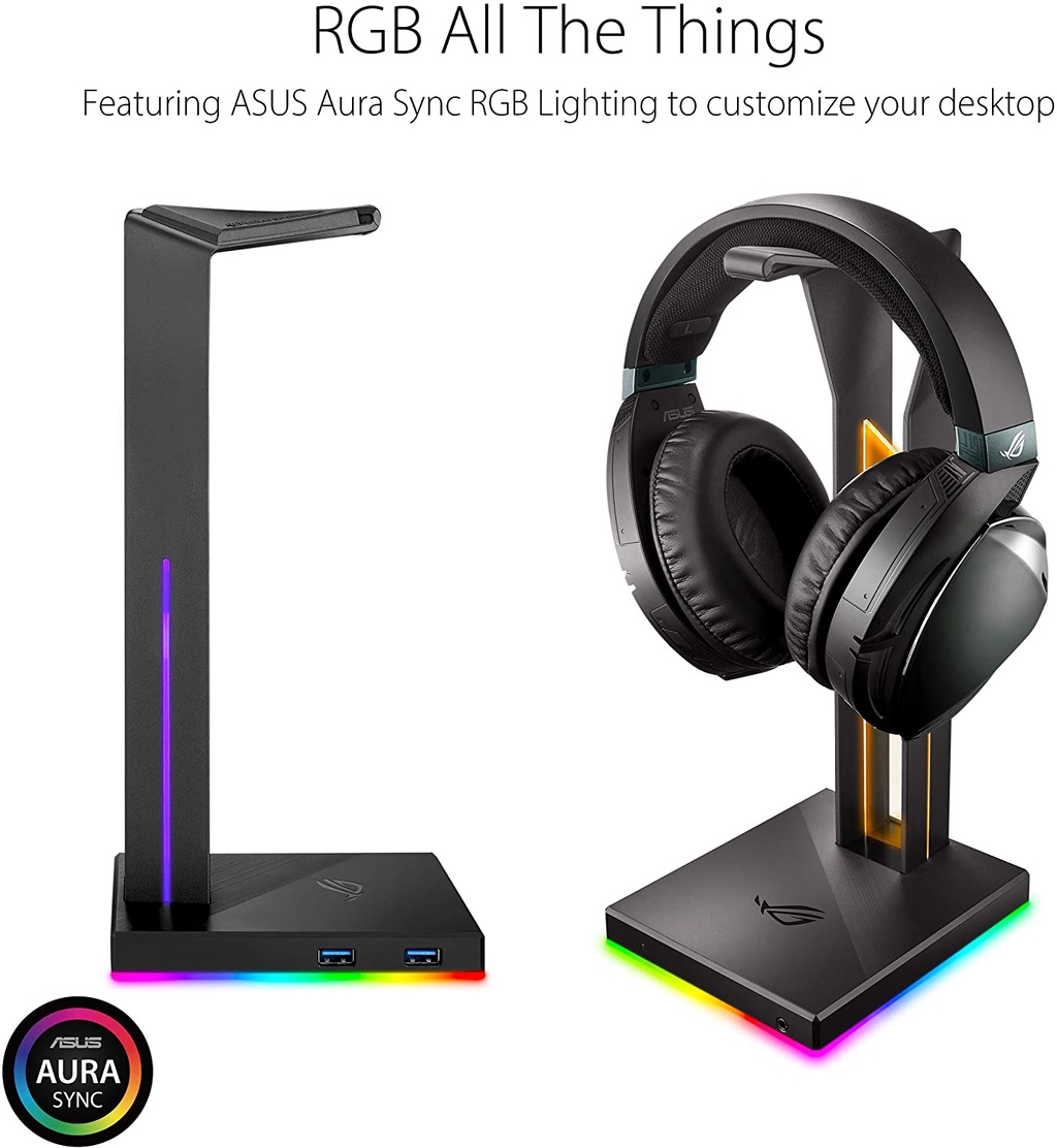 ASUS ROG THRONE QI HEADSET STAND/RGB LIGHTING ขาตั้งหูฟัง | Shopee Thailand