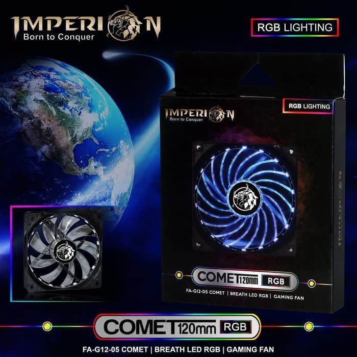 COMET 12CM CASING FAN - IMPERION RGB RAINBOW | Shopee Thailand