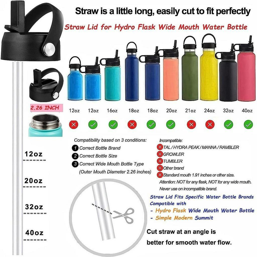 Hydro Flask ขวดปากกว ้ างเปลี ่ ยนฝาครอบ flex ฝาและฟางพลิก 12oz 16oz 20oz 32oz 40oz 64oz ...