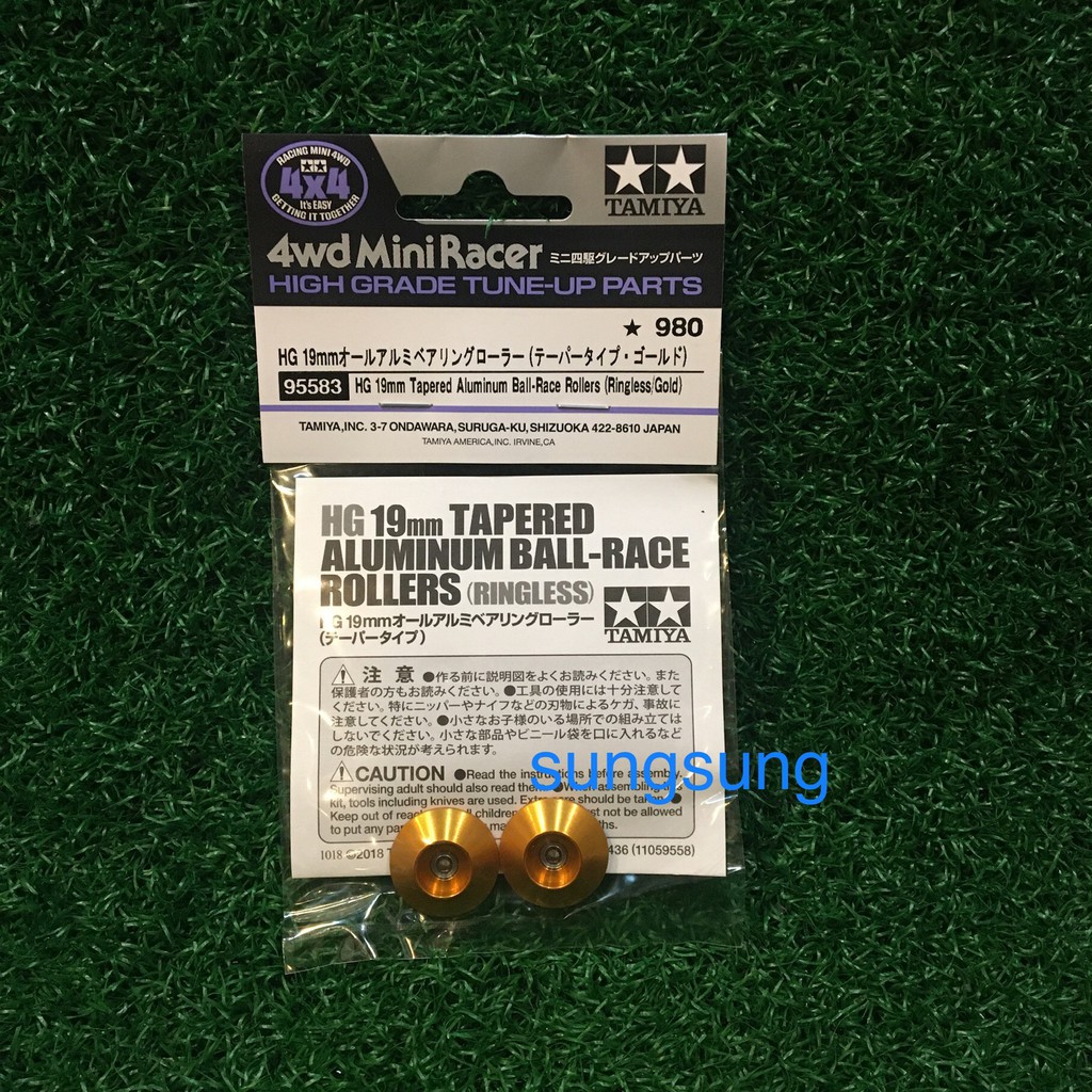 95583 TAMIYA Mini 4WD HG 19mm Tapered Aluminum Ball-Race Rollers ...