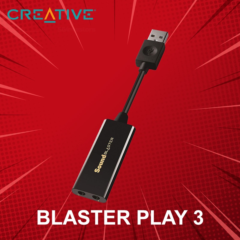 การ์ดเสียง Creative รุ่น Sound Blaster PLAY 3 ประกันศูนย์ 1 ปี | Shopee ...