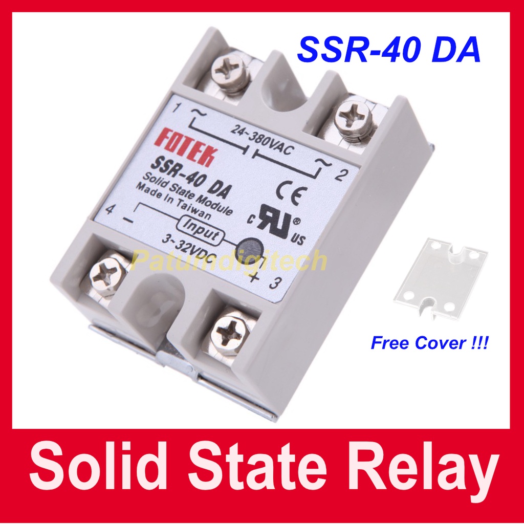 SSR-40DA Solid State Relay Module Single Phase DC 3-32 โวลต์ AC 24 ...