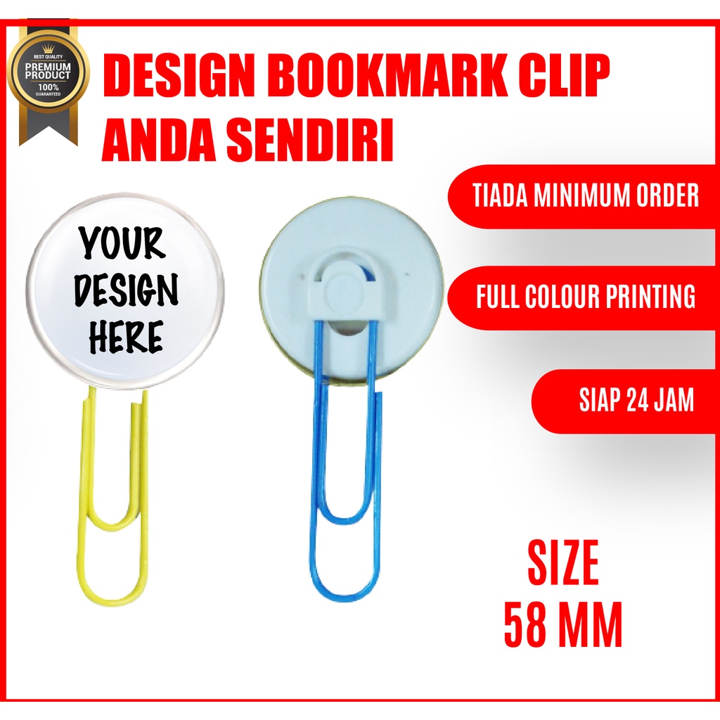 ที่คั่นหนังสือ ที่คั่นหนังสือส่วนตัว พิมพ์ลาย DIY Penanda Buku Penanda ...