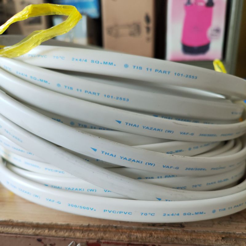 (ตัดแบ่งขาย) สายไฟ VAF-G 2X4/4 sqmm.ยาซากิ THAI YAZAKI | Shopee Thailand