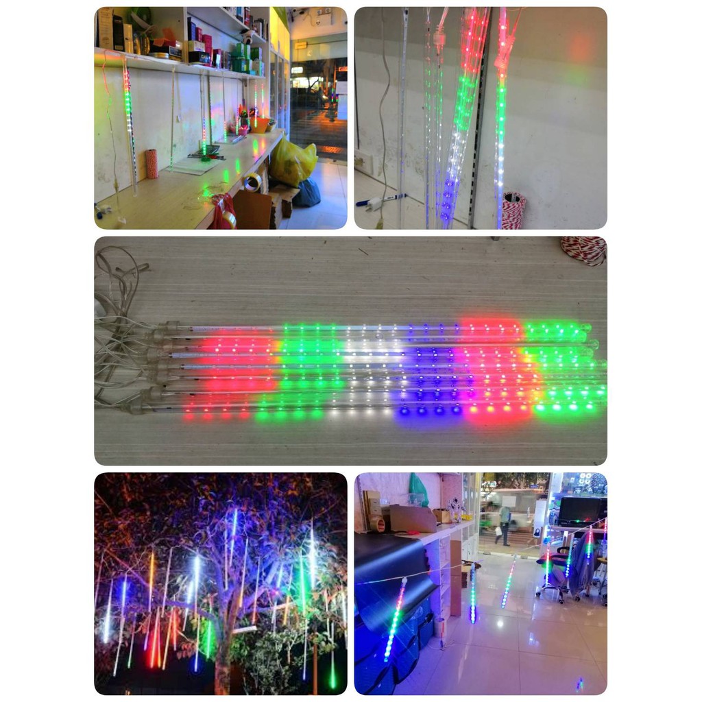 ไฟดาวตก ไฟน้ำตก สำหรับแขวน ประดับรั้ว ต้นไม้ ในงานเทศกาลต่างๆ LED ...