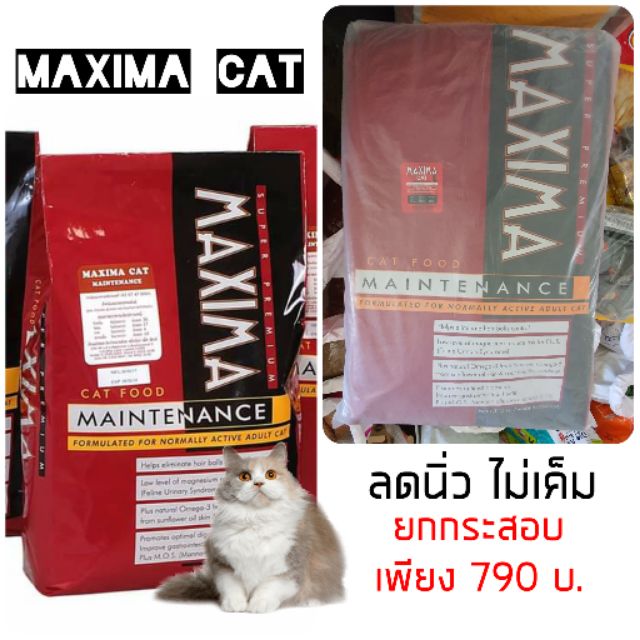 Maxima Cat Food 15 Kg แม็กซิม่า ขนาด 15 กิโลกรัม 1 กระสอบ เก็บเงินปลาย ...