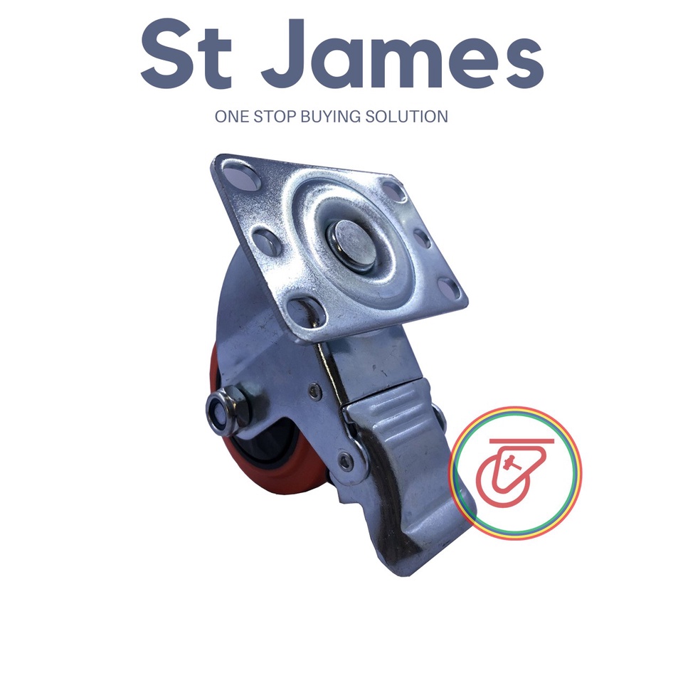 ล้อรถเข็นรถเข็น Lori Lori Etalase Castor Pu Rhj Germany Plate ขนาด 5 ...