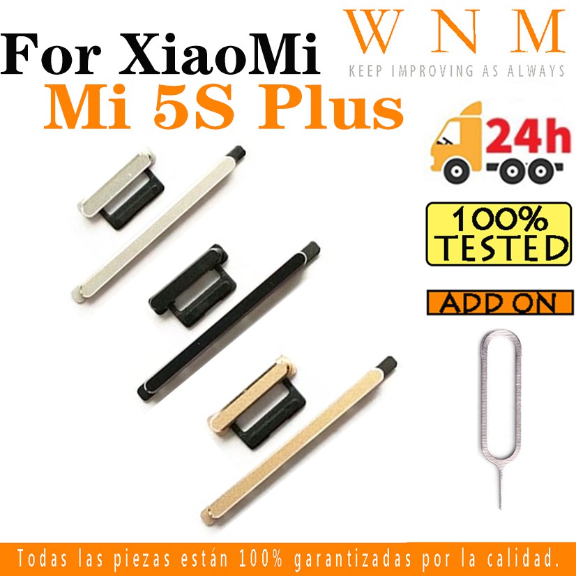 ปุ่มปรับระดับเสียงสําหรับ XiaoMi MI 5S Plus / 5SPLUS ปุ่มปุ่มและด้านข้างปุ่มปิดระดับเสียงปุ่ม ...