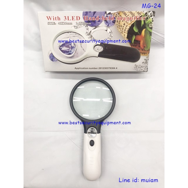 แว่นขยาย 3 led Hand - held Magnifier มี 2 เลนส์ ขนาด 45 x 22 mm และ ...