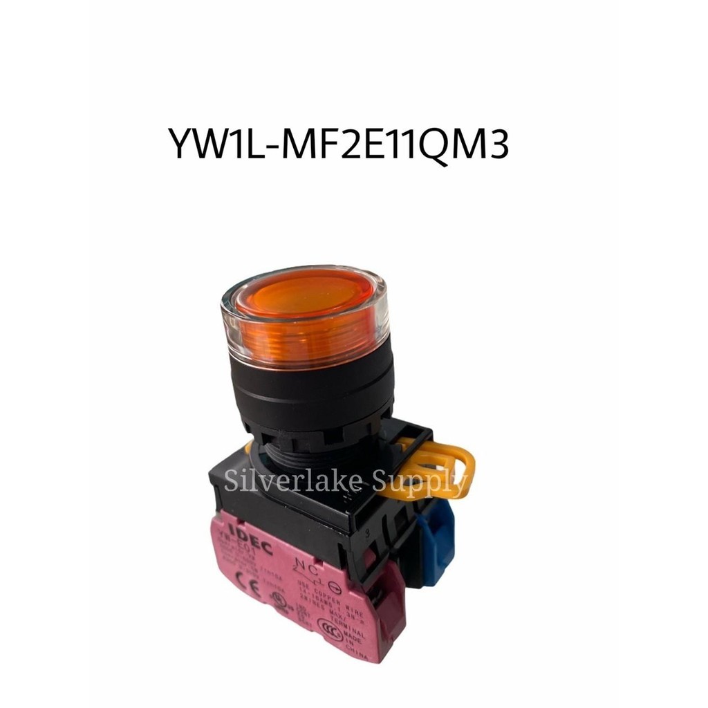 สวิตซ์ปุ่มกด - มีไพล็อทแลมป์ Push button switch & Shroud YW1L-MF2E11QM3 ...