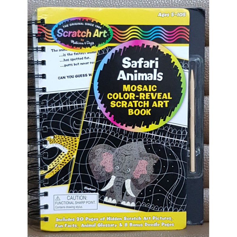 Scratch and sketch Safari animals | Shopee Thailand