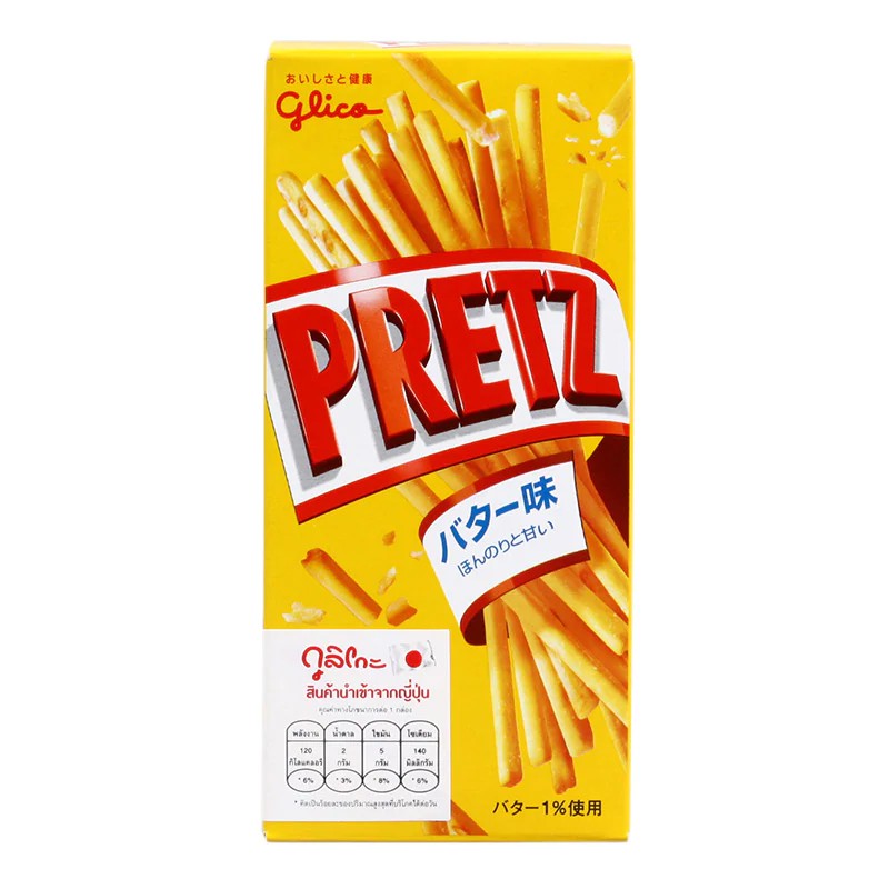 กูลิโกะเพรทซ์บิสกิตแท่งรสเนย 25กรัม Glico Pretz Biscuit Stick Butter Flavor 25g. | Shopee Thailand