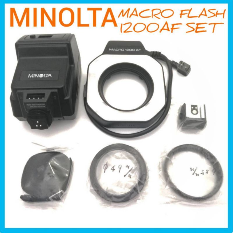 แฟลช Minolta Macro Flash 1200AF Set (Ring Flash) เก่าเก็บไม่ได้ใช้ สภาพ ...