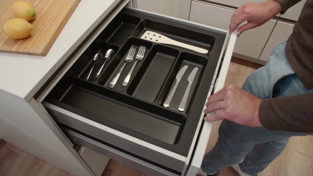 Modernform HDP ถาดใส่ช้อนส้อม สำหรับลิ้นชักกว้าง 100 ซ.ม. (1 เมตร) สีเงิน/สีขาว | Shopee Thailand