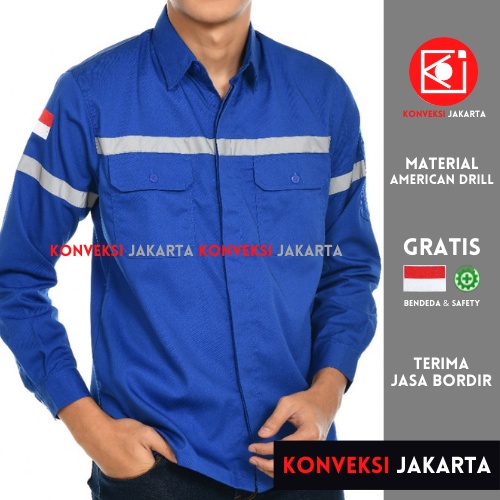 Kemeja Wearpack Shirt K3 Safety Shirt for Mining Projects Long Sleeve ...
