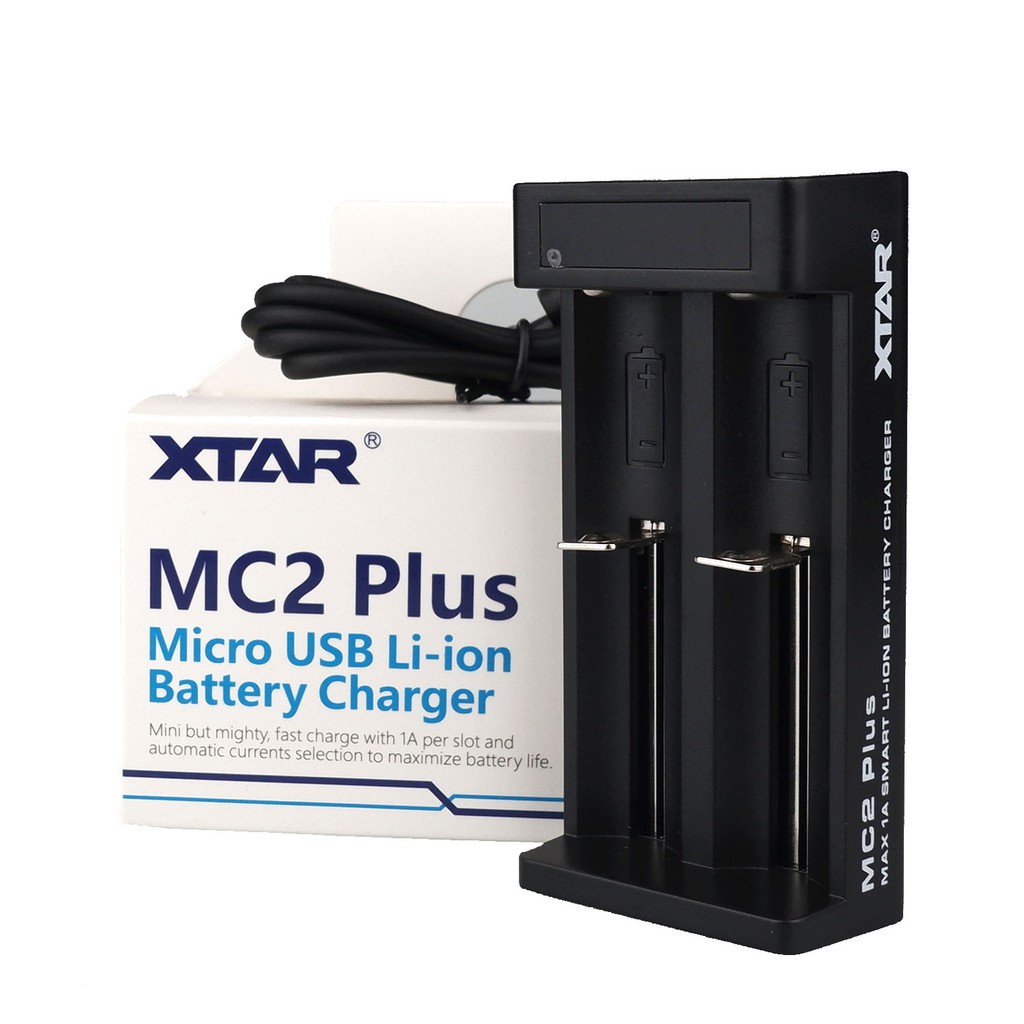 Xtar MC2 Plus 2 สล็อตปัจจุบันตัวเลือก 1A * 2 Rapid Smart 18650 26650 20700 แบตเตอรี่ เครื่อง ...
