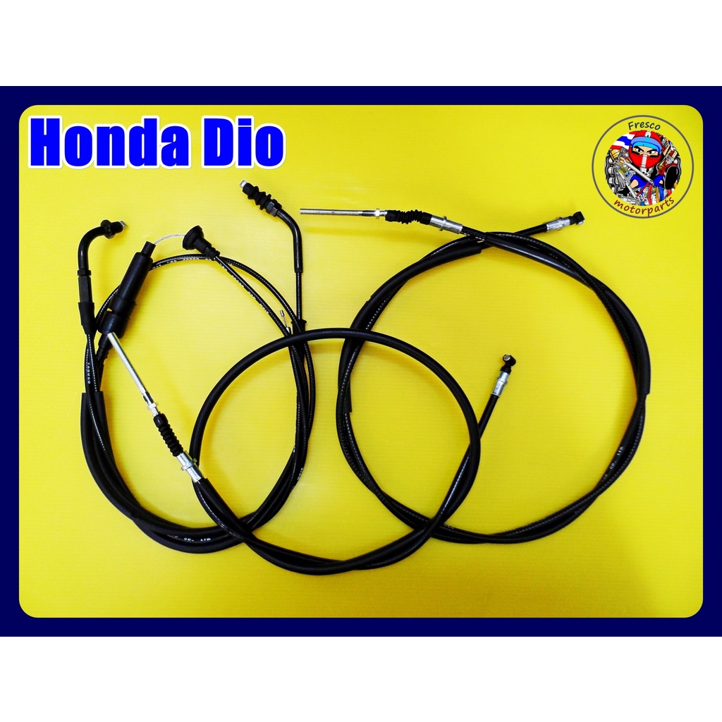 ชุดสายเซ็ท สายเบรคหน้า และหลัง และสายเร่ง Honda DIO Front + Rear Brake ...