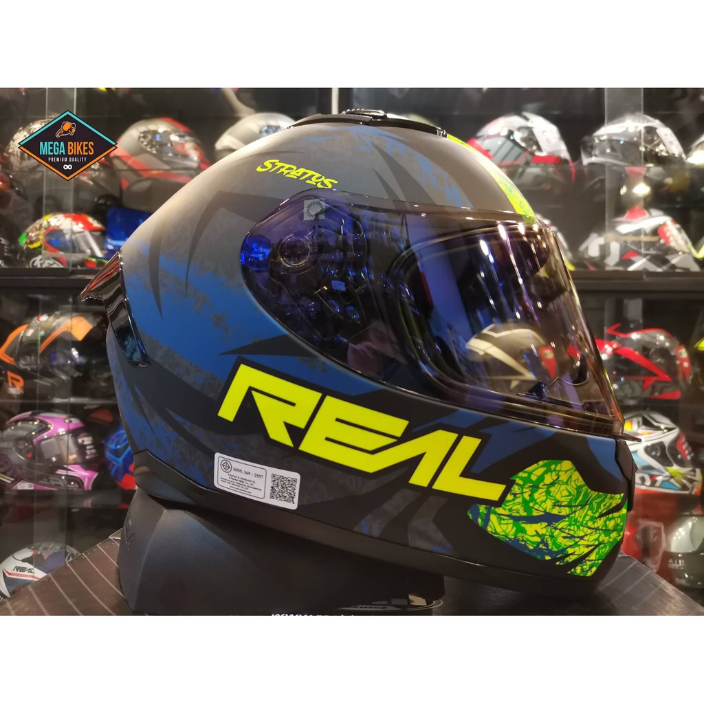หมวกกันน็อค Real Helmets รุ่น Raptor ลาย Stratos | Shopee Thailand