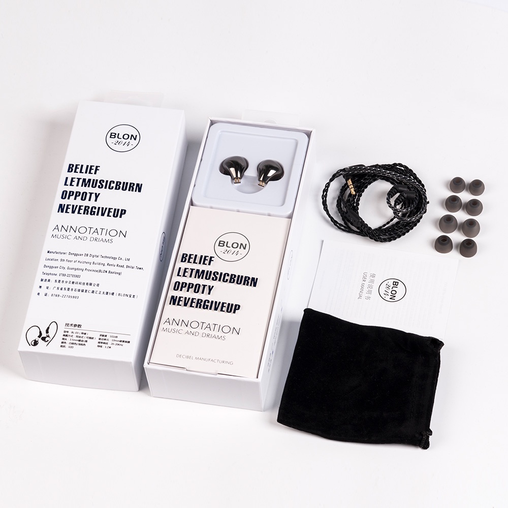 ∏New BLON BL-03 BL03 10mm Carbon Diaphragm Dynamic Driver In Ear Earphone DJ Running Earphone ...