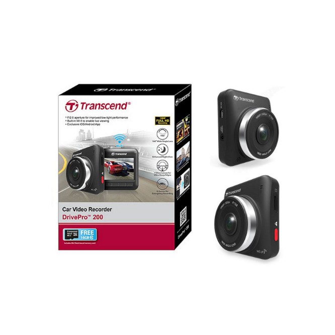 กล้องติดรถยนต์ Transcend DrivePro 200 (Full HD +Wifi) - รับประกัน 2 ปี ...