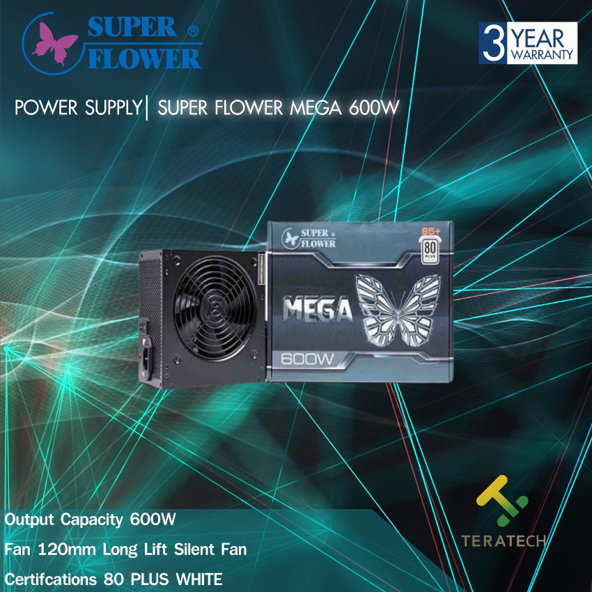 POWER SUPPLY SUPER FLOWER MEGA 600W | Shopee Thailand