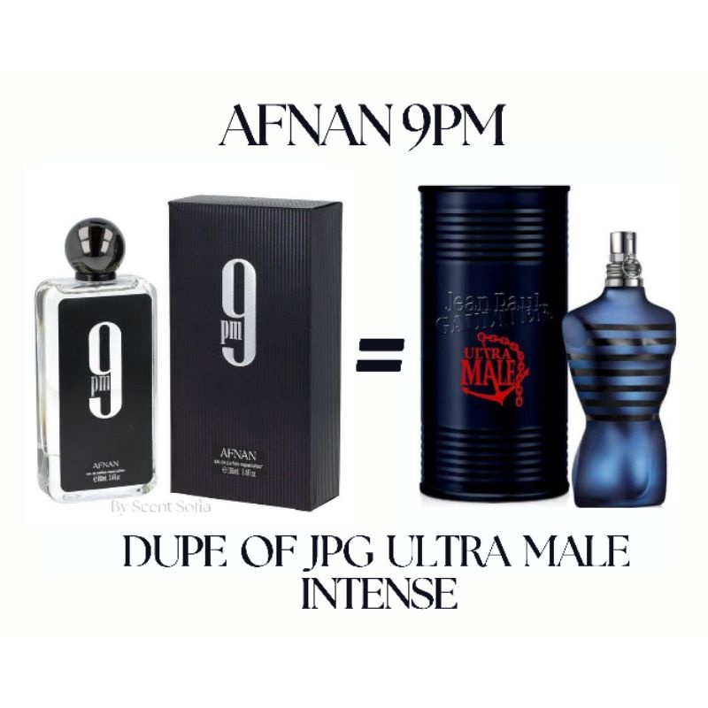 AFNAN 9PM EAU DE PARFUM นํ้าหอมแบ่งขาย (Dupe! JPG Ultra Male) | Shopee ...