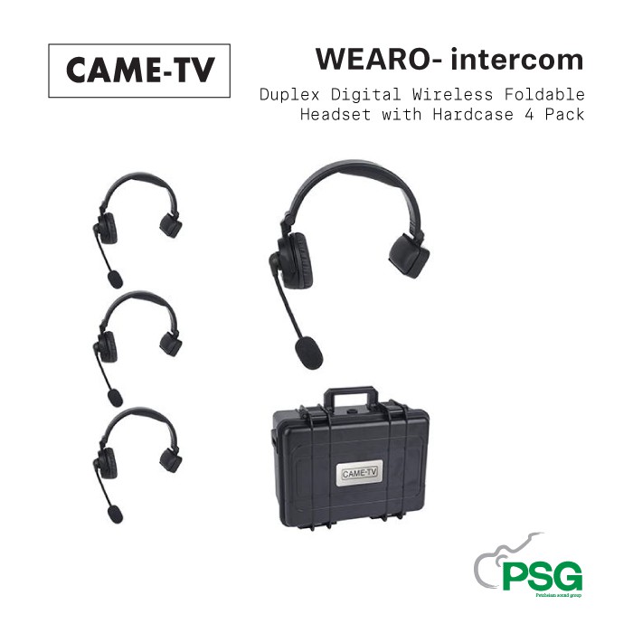 CAME-TV WAERO Duplex Digital Wireless Foldable Headset with Hardcase 4 Pack : intercom | Shopee ...