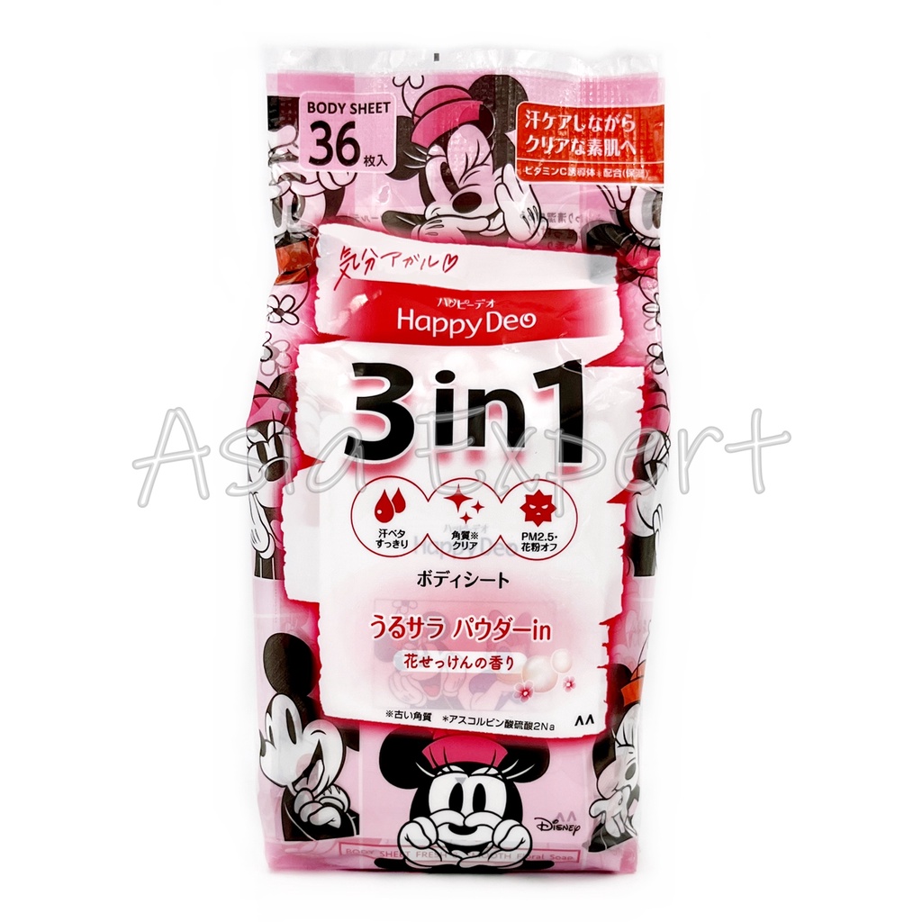'24 New Arrival~ Mandom Happy Deo Disney Body Sheet 3in1 36แผ่น 5สูตร ...