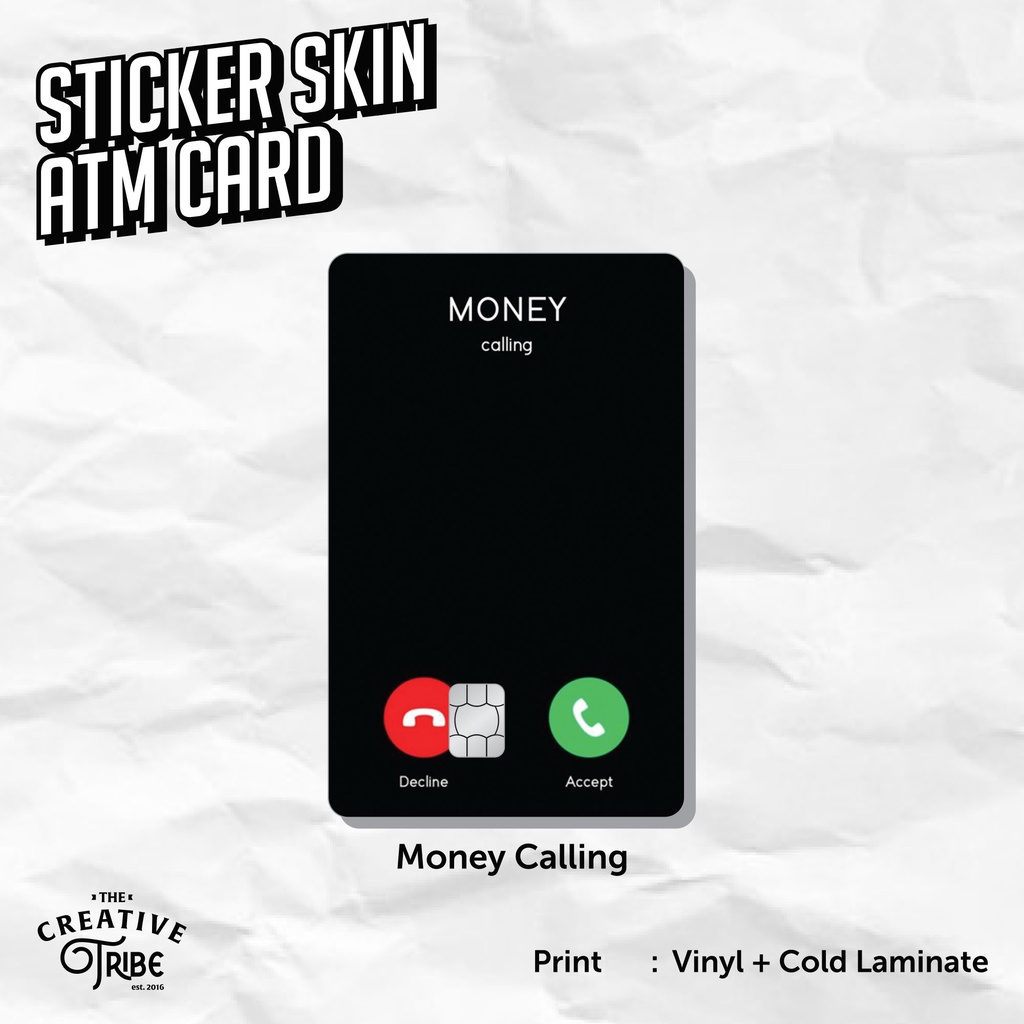 Money Calling - สติ๊กเกอร์การ์ดเกม - Vinyl ATM Debit Credit Emoney ...