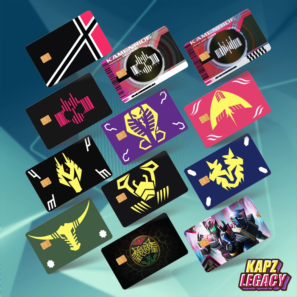 KapzLegacy Kamen Rider ATM Bank สติกเกอร์การ์ด Access Touch n Go Skin ...