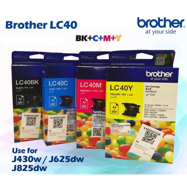 Brother LC- 40 Bk C M Y ของแท้ มีกล่อง | Shopee Thailand