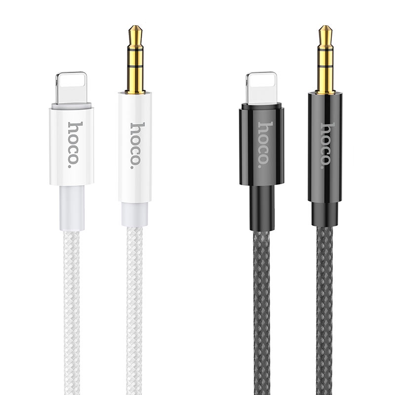 Hoco รุ่น UPA19 สายแปลงเสียง รองรับIP15 แบบถัก พอร์ต Aux 3.5 mm. to Type-C/iP สําหรับหูฟัง ...