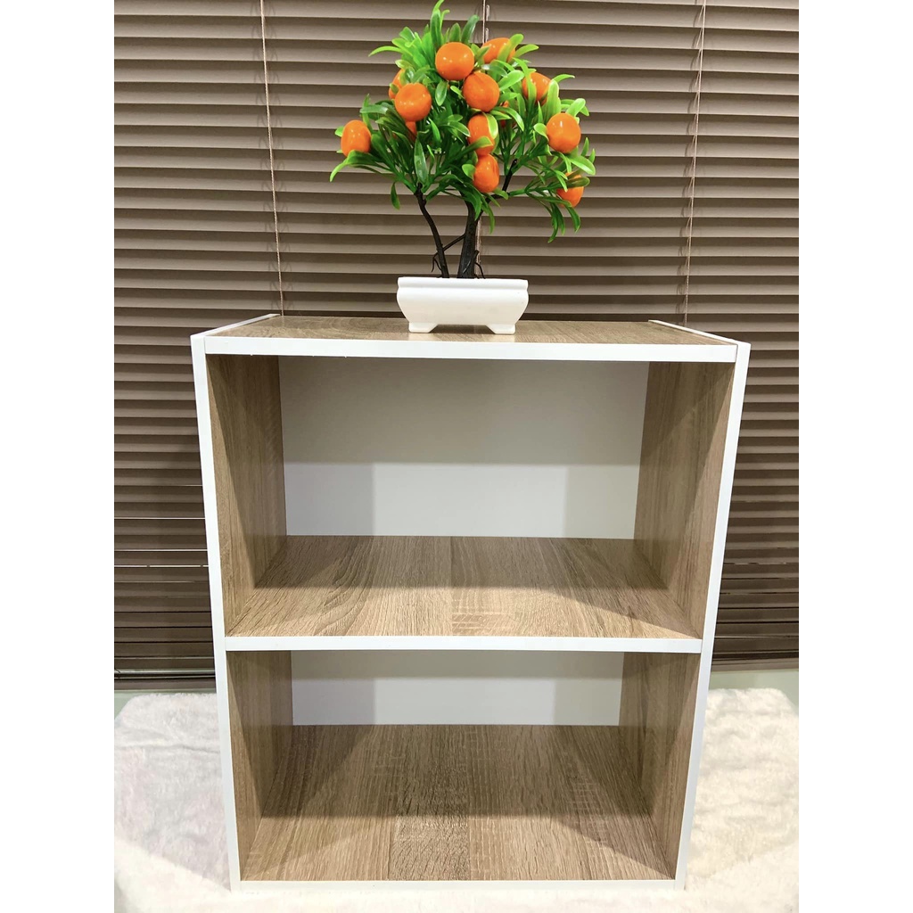 ชั้นวางของ 2 ช่อง มินิมอล ประกอบง่าย ราคาถูก มีสีให้เลือก Shopee Thailand