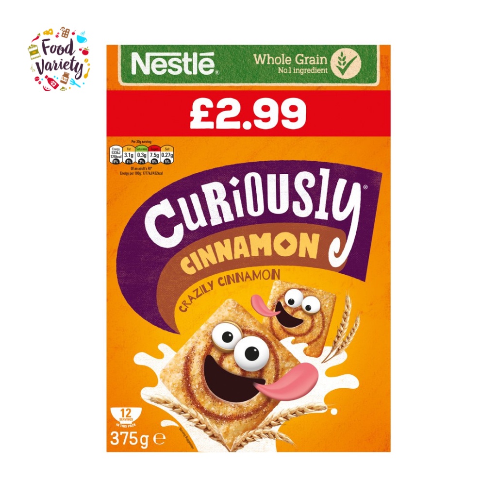 Nestle Curiously Cinnamon Cereal 375G เนสท์เล่ ซีเรียล ซินนามอน 375กรัม ...