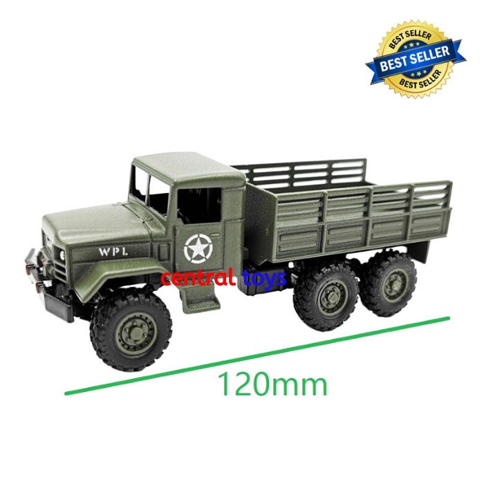 ♂☸Diecast military truck WPL B16 Scale 1:64 six wheel military truck ...