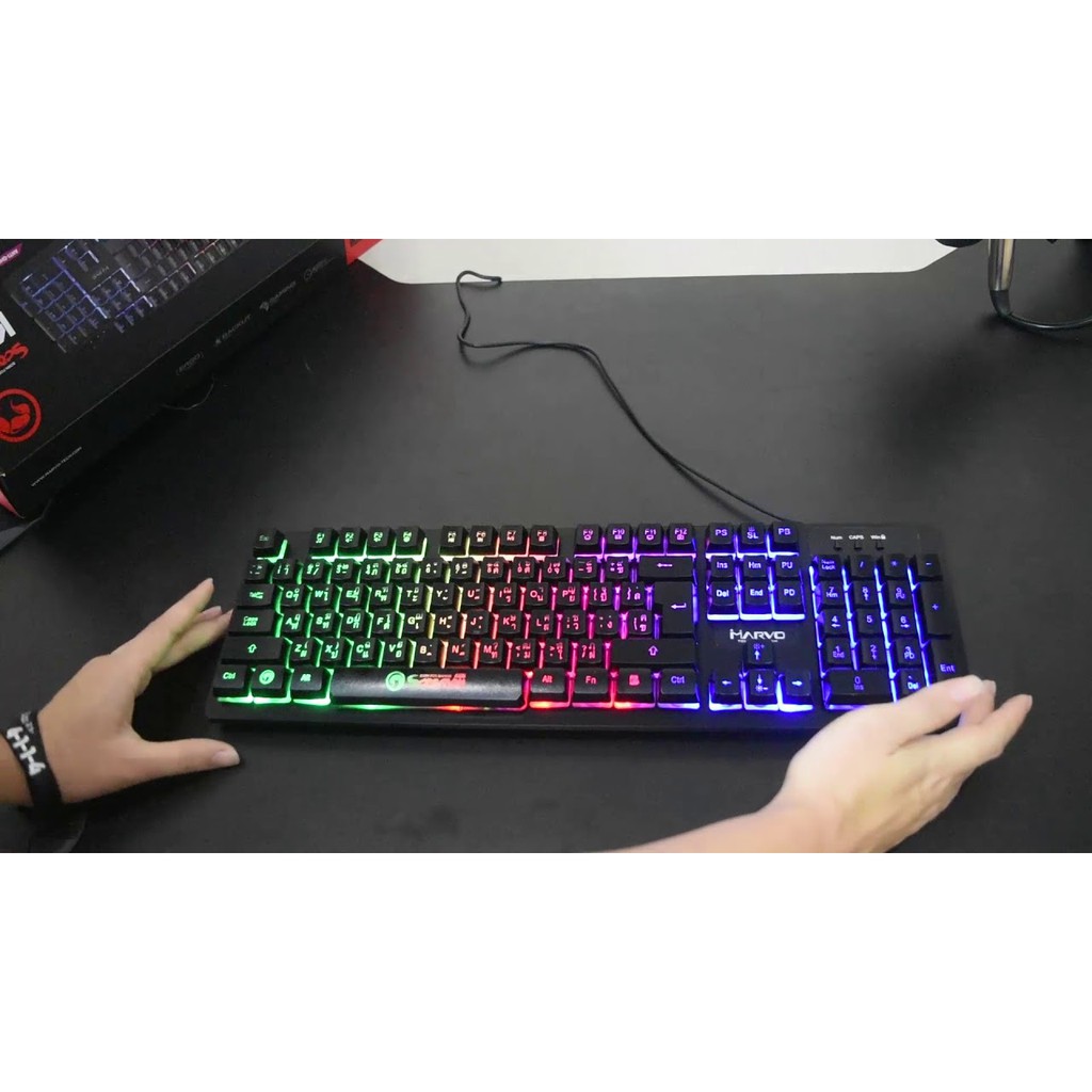arvo Marvo K616 Scorpion Keyboard Gaming Rainbow Blacklight | Shopee ...