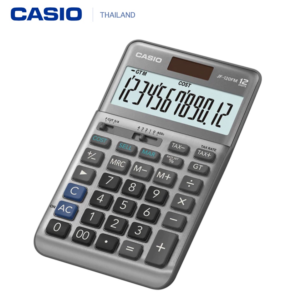 คาสิโอ Casio JF-120BM ของใหม่ ของแท้ ประกันศูนย์ 2 ปี JF-120FM เครื่องคิดเลขตั้งโต๊ะ Casio 12 ...