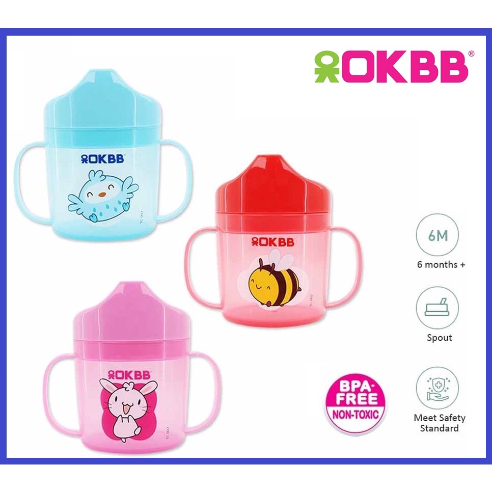 OKBB การ์ตูนขวดดื่มถ้วย Feeding Essentials 250ml | Shopee Thailand